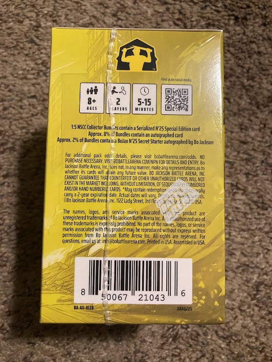 2025 Bo Jackson Battle Arena Big League Chew BLC NSCC Trading Card ...