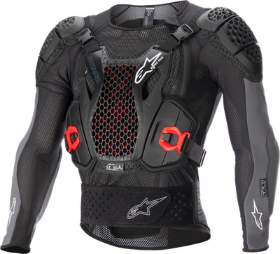 ALPINESTARS BIONIC PLUS V2 PROTECTION JACKET BLACK/ANTHRACITE/RED XL ...