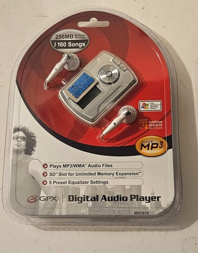 New in Package GPX Digital Audio Player 256MB Model MW3816 MP3/WMA | eBay