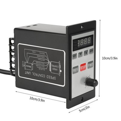 AC 220V 6-200W Digital Speed Controller Motor Speed Control Unit 0-100% ...