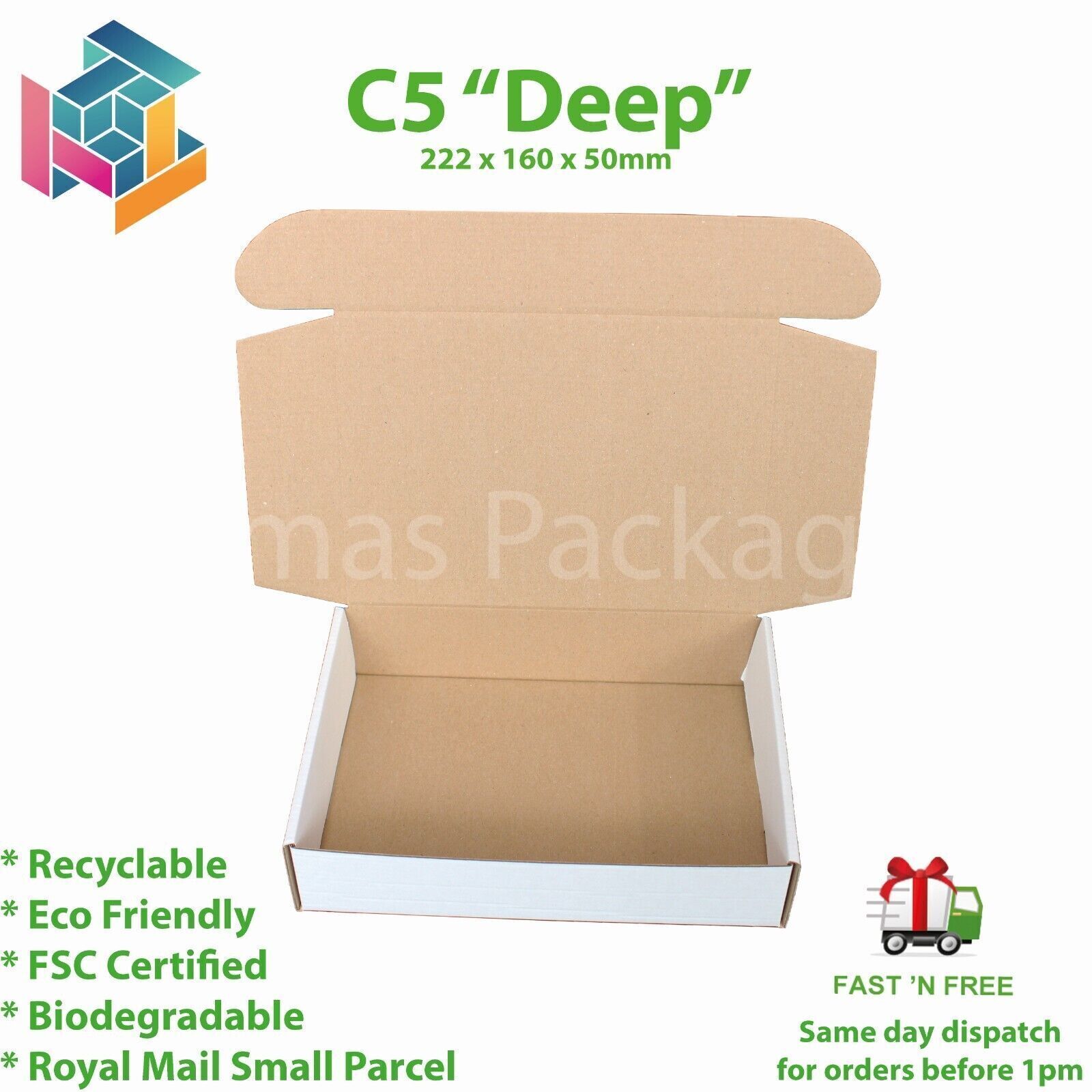 Royal Mail PIP Large Letter Boxes C4 C5 C6 C7 DL Postal Box FSC ...