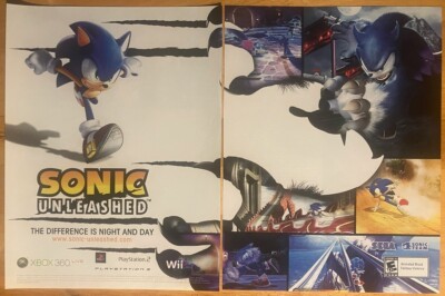 2006 Sonic Unleashed Xbox 360 PS2 PS3 Wii Print Ad/Poster Promo Art | eBay