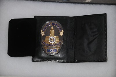 LAPD LOS ANGELES POLICE LEATHER WALLET I/D HOLDER SEE DESCRIPTION NO ...