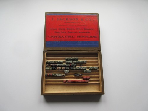 Vintage Jackson Birmingham Superior rubber type printing blocks kit set ...