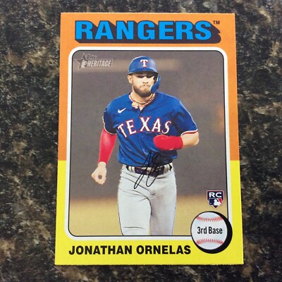2024 Topps Heritage #421 Jonathan Ornelas RC Texas Rangers | eBay
