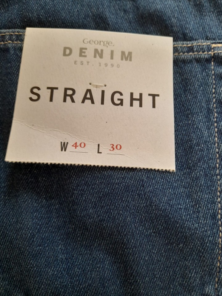 A PAIR OF MENS STRAIGHT LEG DENIM JEANS FORM GEORGE NEW WITH TAGS | eBay UK