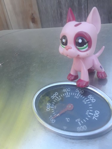 LPS #2598 Pink Dane Dog Littlest Pet Shop Green Eyes Standing puppyToys ...