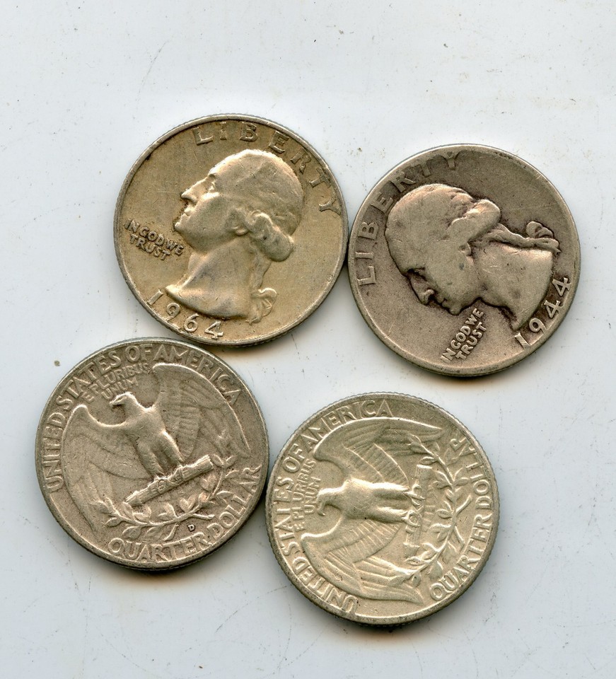 One Roll of 40 Washington Silver Quarters 1940-1964 $10 Face 90% Silver ...