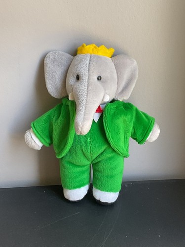 Gund 1988 Babar Plush Green Suit 9" Mini Stuffed Doll JACKET Toy King ...
