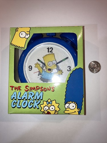 1997 Wesco New NIB NOS Bart Simpson Twin Bell Alarm Clock | eBay