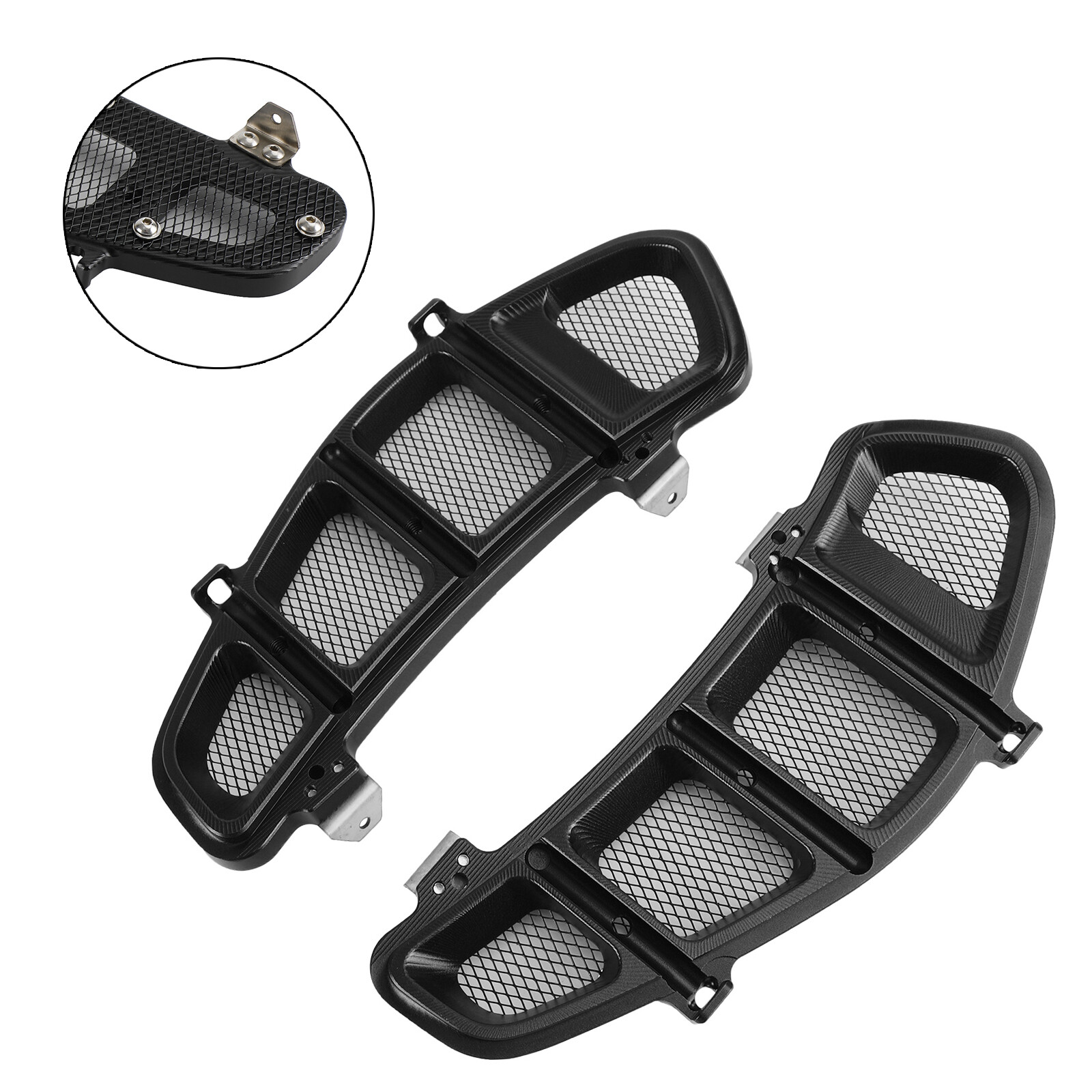 Radiator Guard Cover Radiator Protector Metal Black Fits For Vespa Gts ...