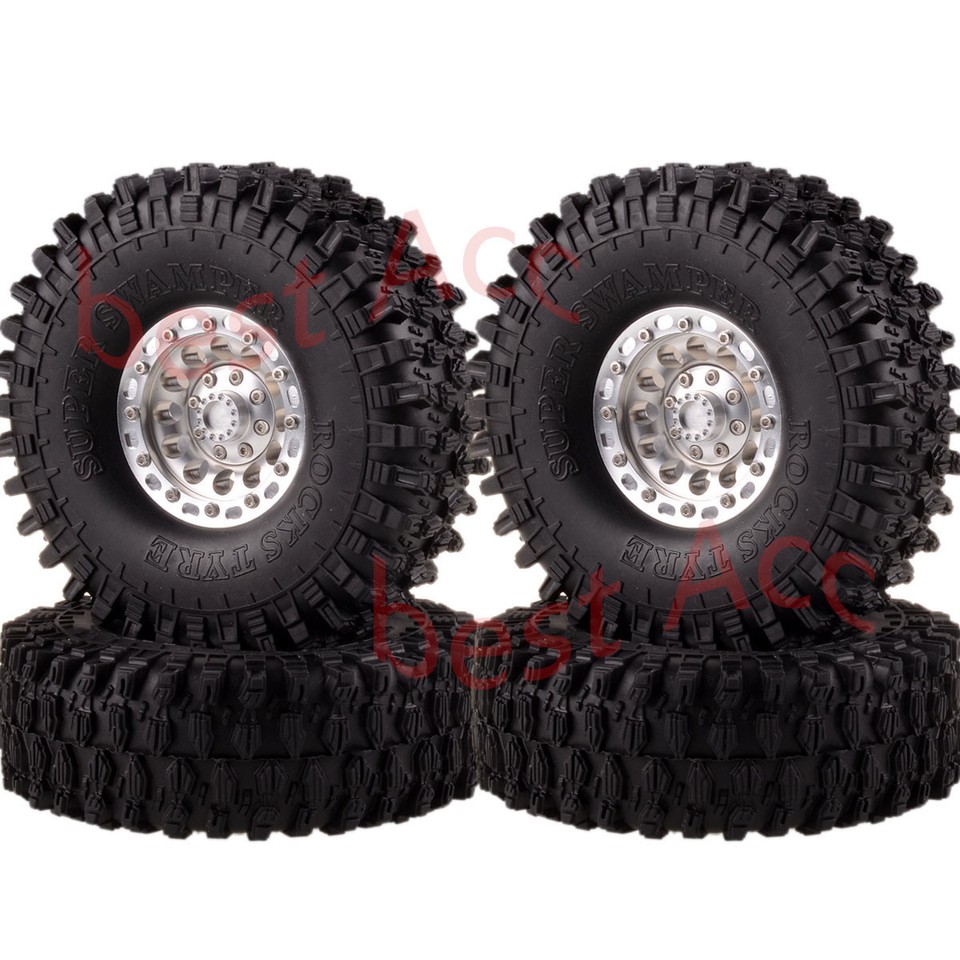 4PCS 1.9" Rock Crawler Metal Wheels Tyre Tire OD:120MM RC 1:10 SCX10 ...