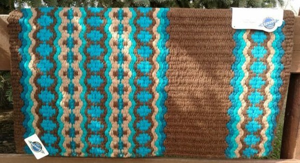 Mayatex Western Heavy Wool Show Saddle Blanket 34x36 Turquoise Blue for ...