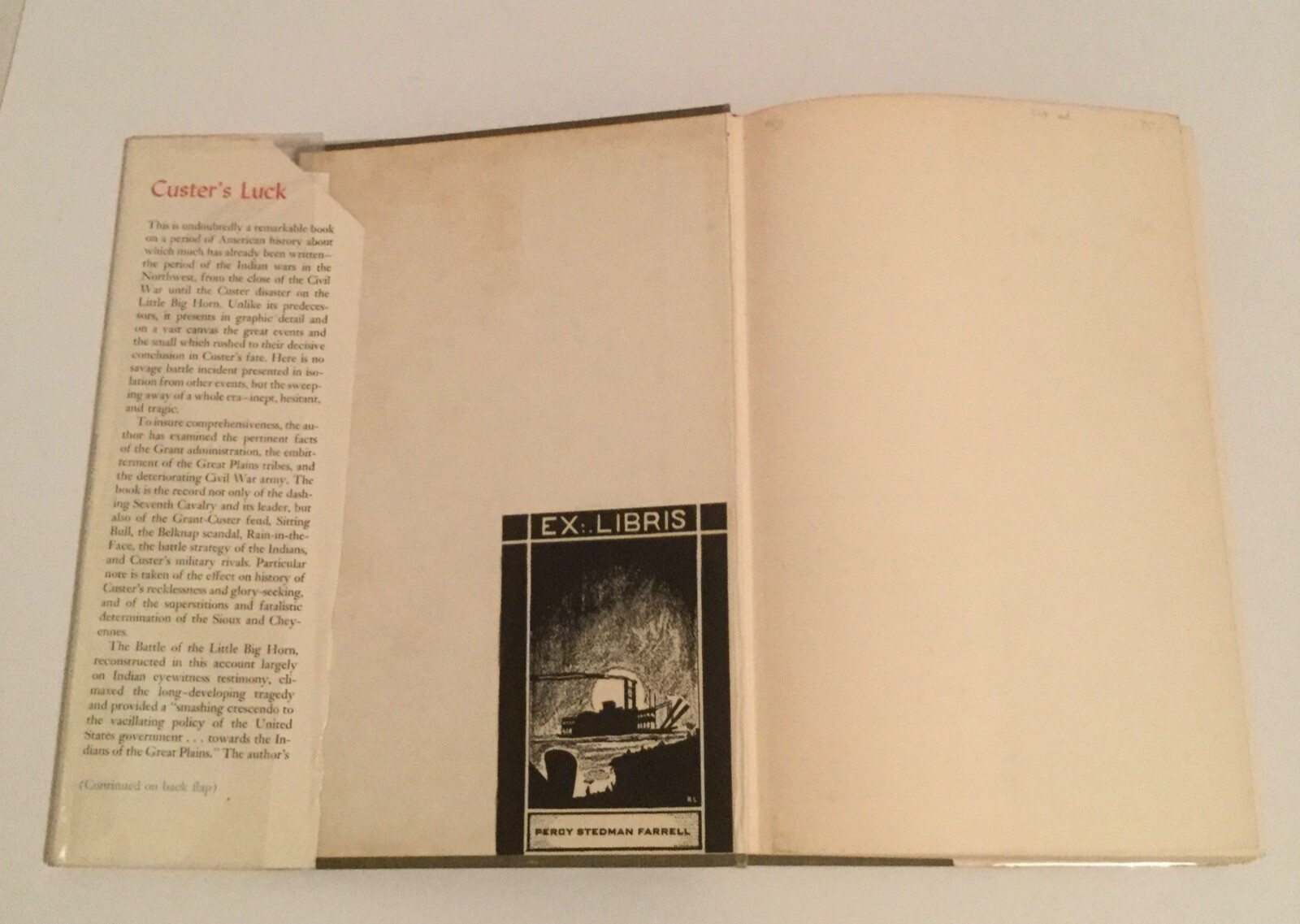 CUSTER'S LUCK Edgar Stewart 1955 1st Edition Univ Oklahoma Press Big ...
