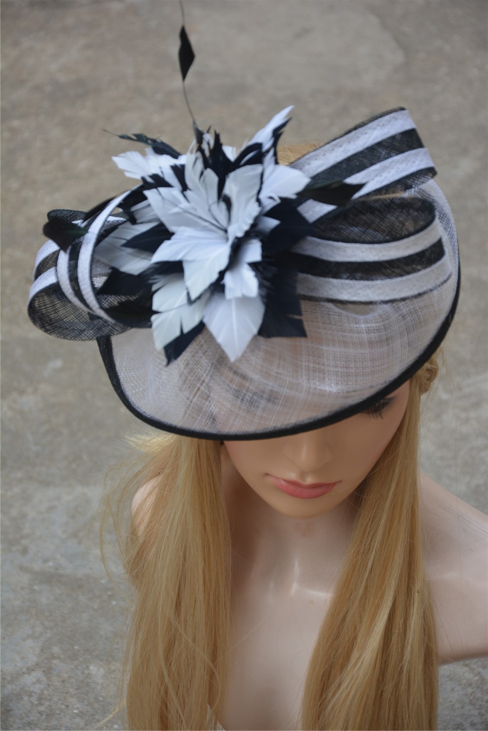 Womens Sinamay Quill Disc Fascinator Hat Headband Occasion Wedding Hats ...