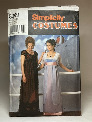Bridgerton Style Empire Waist Gown W/ Overlay UNCUT 1998 Simplicity ...