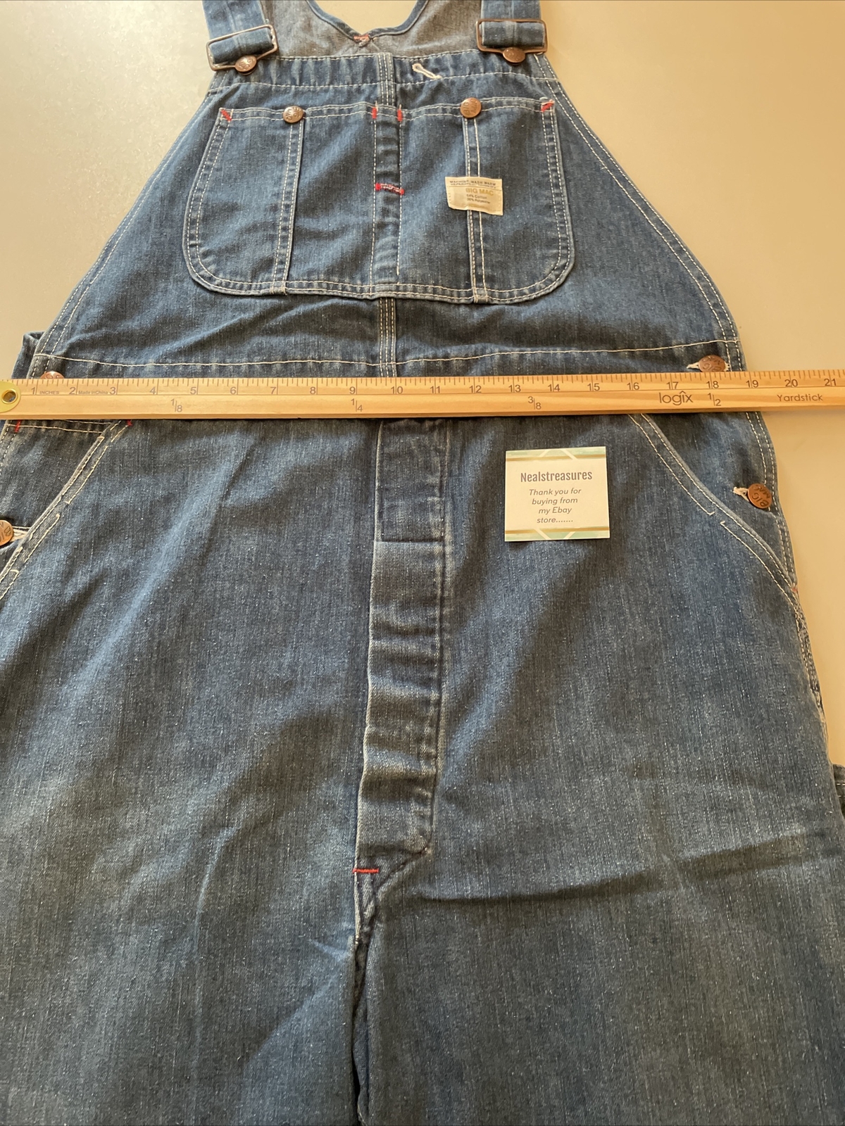 Vintage Big Mac Overalls JCPenney Denim Bibs Workwear… - Gem