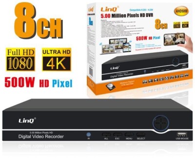 Dvr Digital Video Recorder 8 Canali Ahd Full Hd 1080p 4K 500W Ahd5008 ...