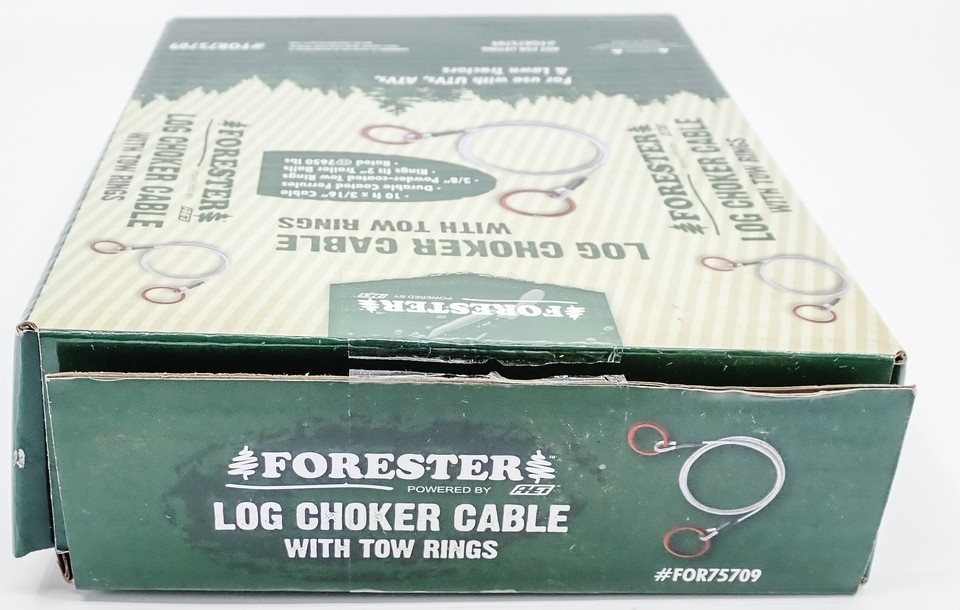 FORESTER 10 FT LOG CHOKER CABLE WITH TOW RINGS ATV TRACTOR | eBay