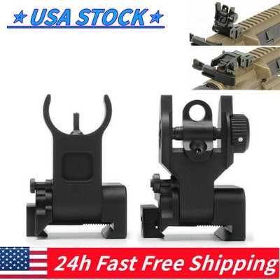 New Tactical Minimus Metal Folding Front&Rear BUIS Sight Set sight For ...