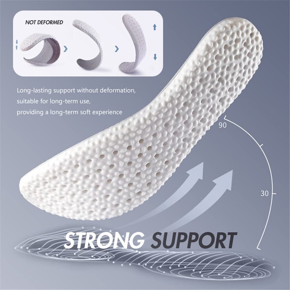 1Pair Shoe Insoles for Men Women Memory Foam Orthotic Shoe Inserts ...