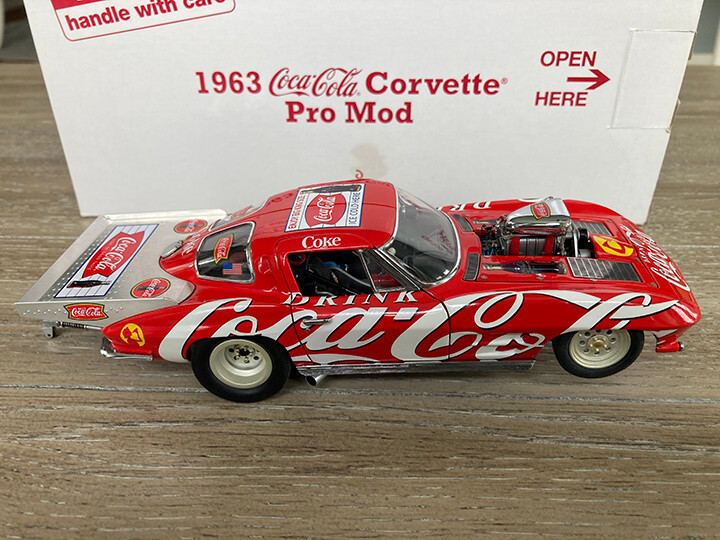 Danbury Mint Coca-Cola 1963 Corvette Pro Mod Die Cast Dragster | eBay