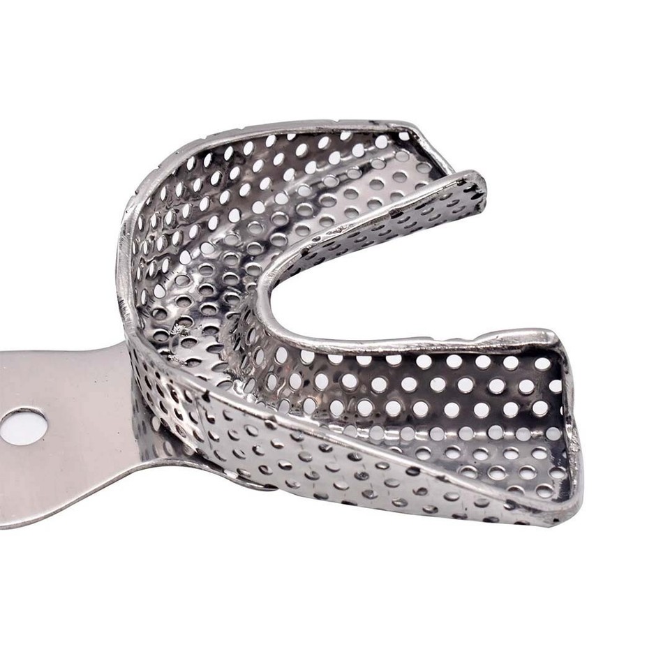 Dental Autoclavable Metal Impression Trays Set Of 10 Stainless Steel ...