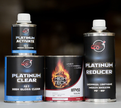 Victory Red GM WA9260 Basecoat QUART Size Kit W/ Clearcoat + Reducer ...