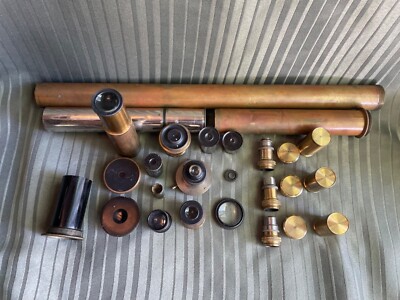 Various Vintage Telescope Monocular Microscope Lens Eye Pieces Tubes ...