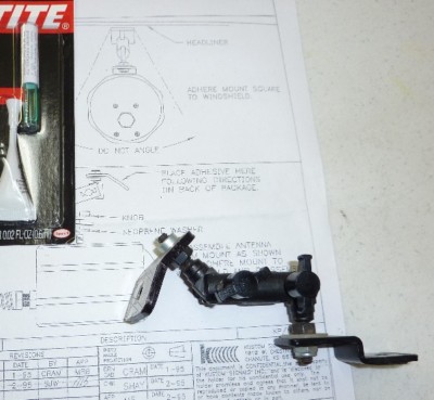 POLICE RADAR GLUE ON WINDSHIELD ANTENNA BRACKET MPH DECATUR | eBay