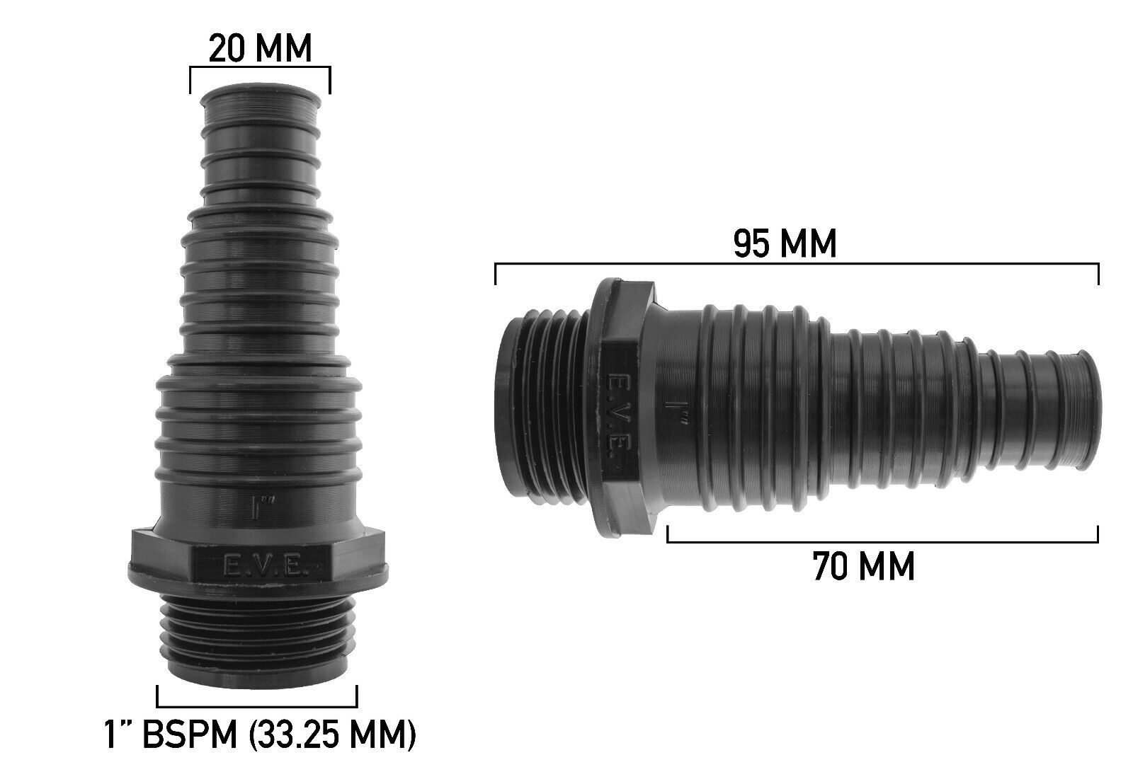 Pond pump /filter pipe hosetail fittings,male/female thread/barb ...