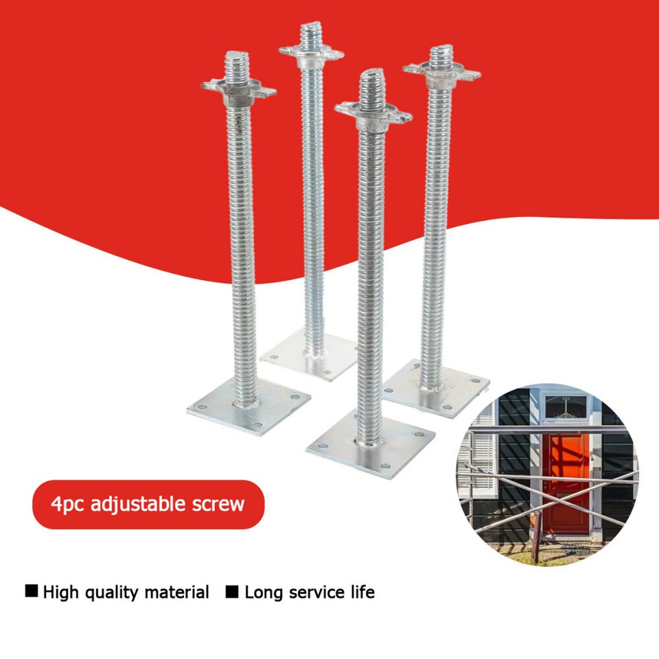 4Pcs Adjustable Leveling Jacks 18" Scaffolding Solid Screw Jack with ...
