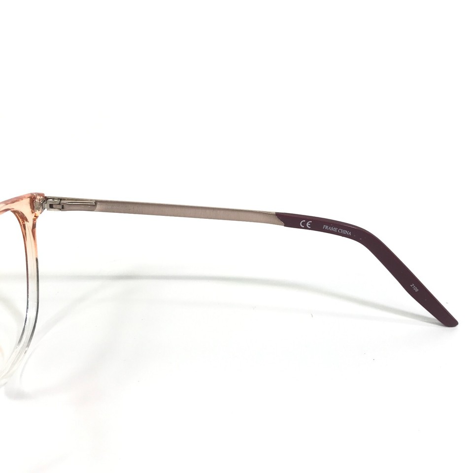 Nike Eyeglasses Frames 7280 616 Orange Clear Fade Gold Round Full Rim ...