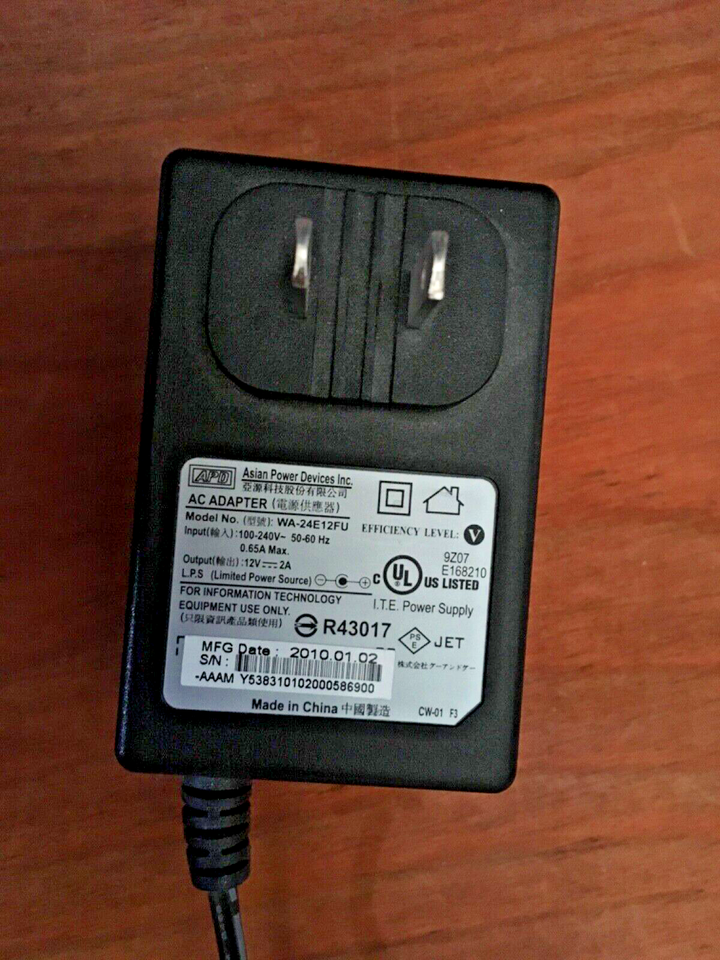 APD WA-24E12FU AC Adapter Power Supply 12V 2A 24W OEM Asian Power ...