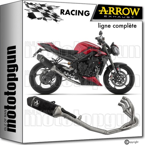 ARROW LIGNE COMPLETE RACE OPEN VEL NOIR C TRIUMPH STREET TRIPLE 765 RS ...