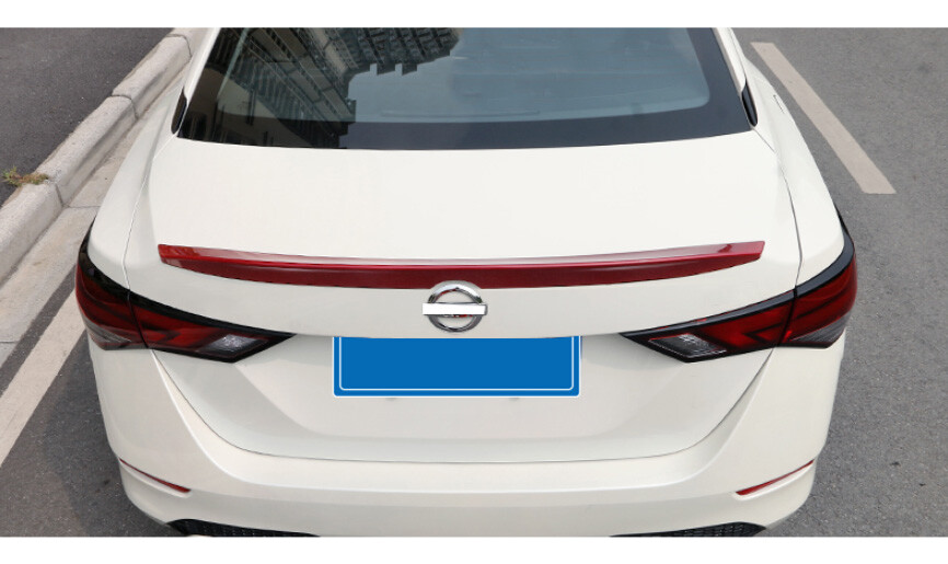 Red Painted Rear Boot Spoiler Wing Flap 1pcs For Nissan Sentra Sylphy ...