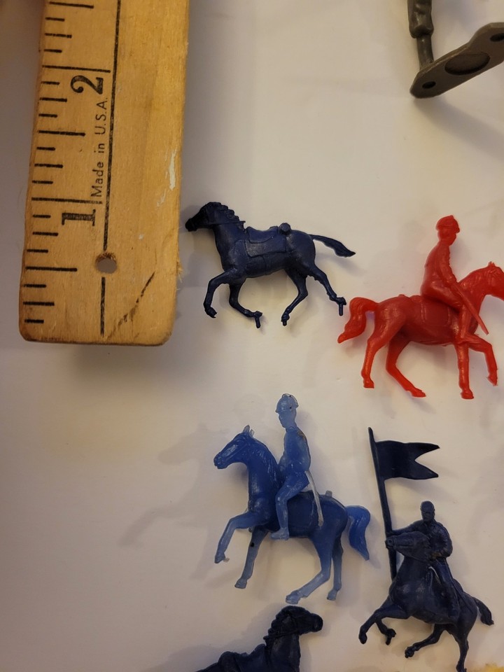 vintage MPC Marx COWBOYS INDIANS HORSES 1960s Plastic FIGURE LOT ...