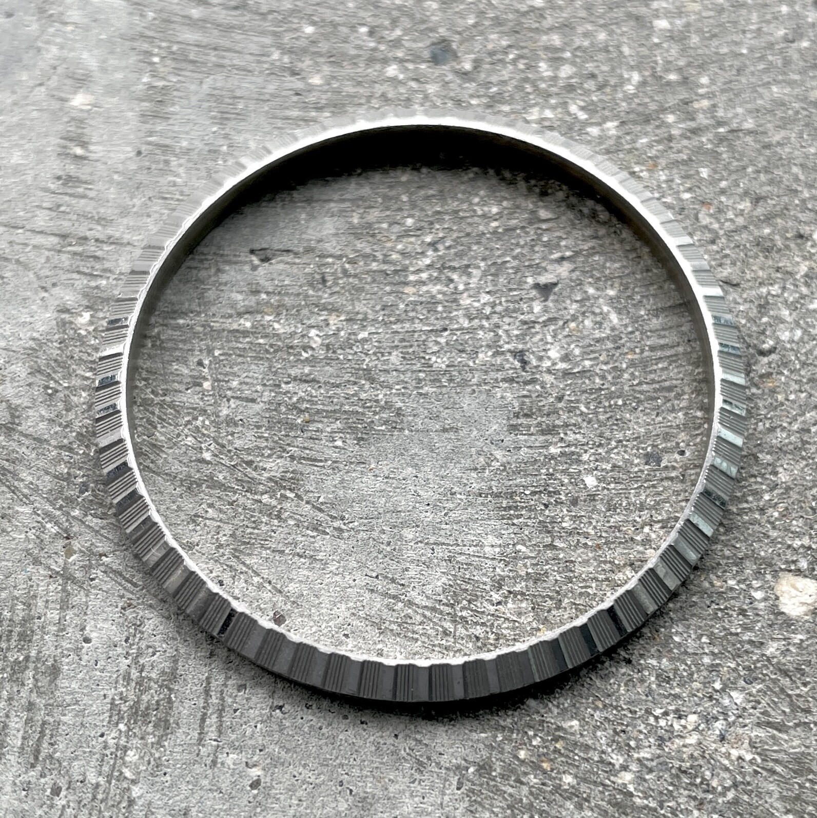 Genuine 36mm Rolex Engine Turned Stainless Steel Bezel 16220 16030 1603 ...