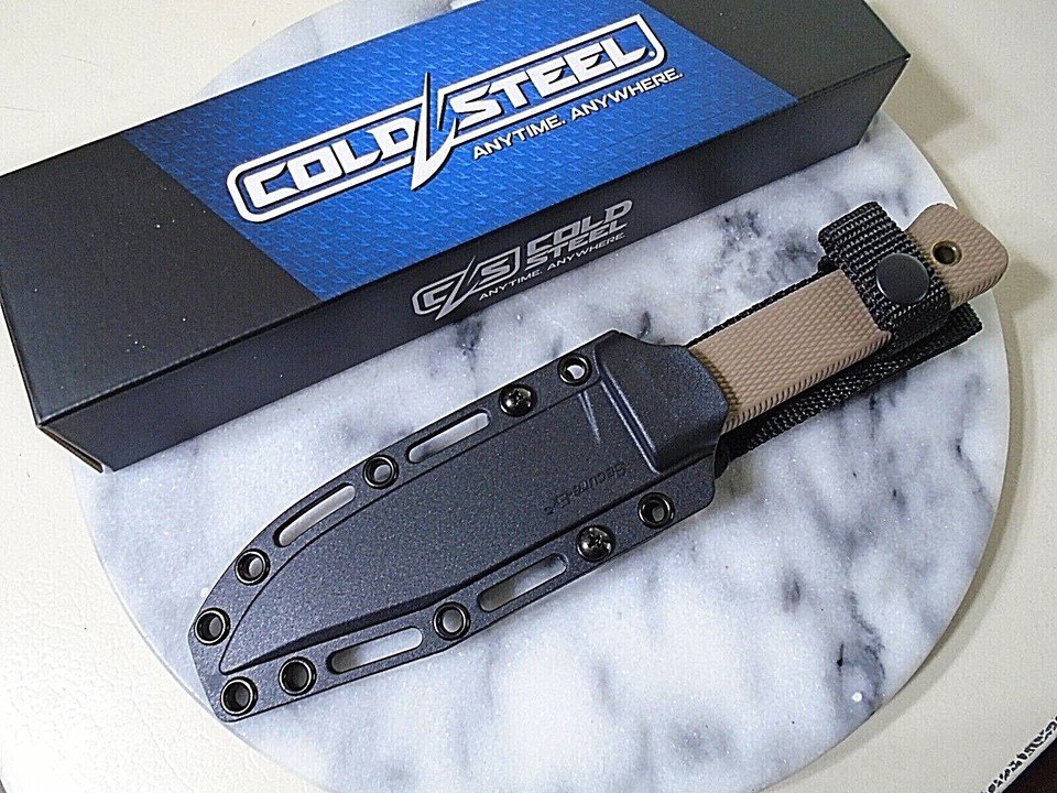 Cold Steel SRK-C Compact Fixed Blade Knife Full Tang SK-5 Black Tan ...