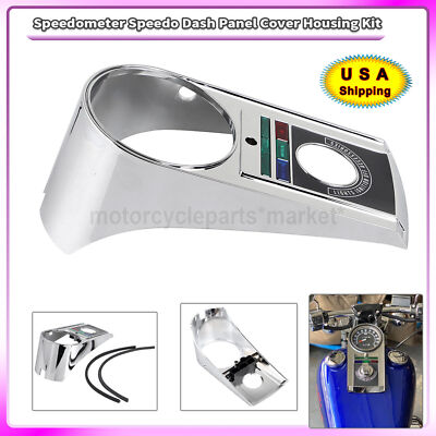 Chrome Speedometer Speedo Dash Panel Cover Housing Kit For Harley ...