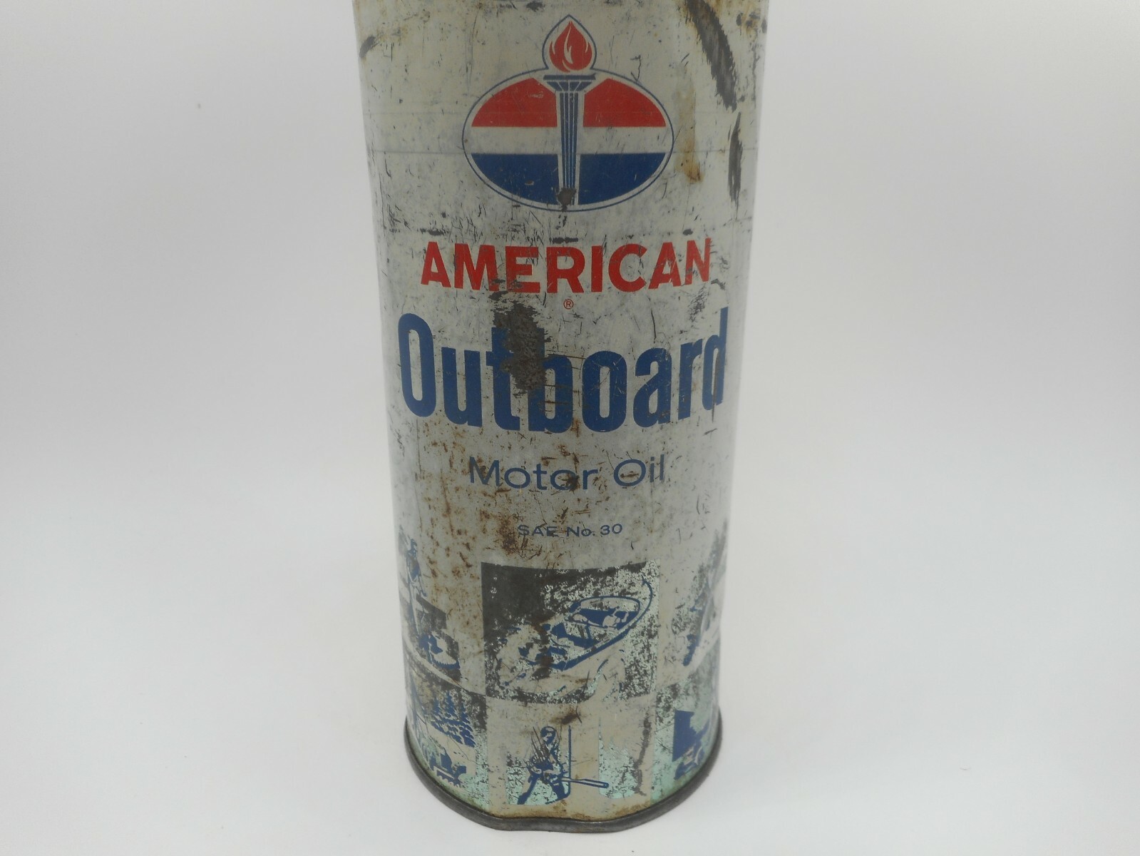 Vintage AMOCO AMERICAN OIL CO OUTBOARD Gas Station Oil Advertising ...