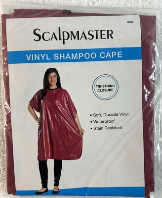 NEW! Waterproof Vinyl Scalpmaster Shampoo Cape Available in various ...