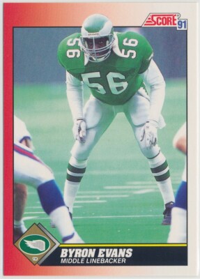 Byron Evans - Philadelphia Eagles - 1991 Score Football - Base - #172 ...