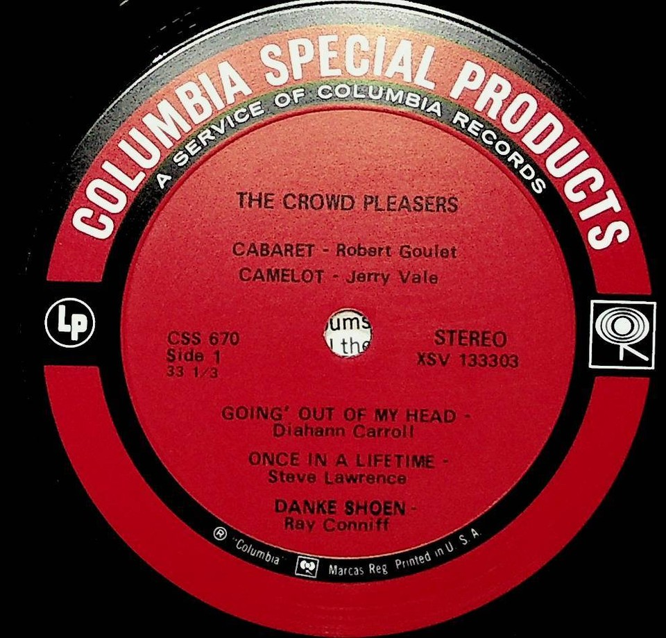 The Crowd Pleasers Robert Goulet Mel Torme Doris Day & More Vinyl LP ...