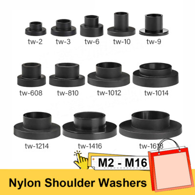 Nylon Plastic Bearings Bushings Shoulder Washers M2 M3 M4 M5 M6 M8 M10 ...