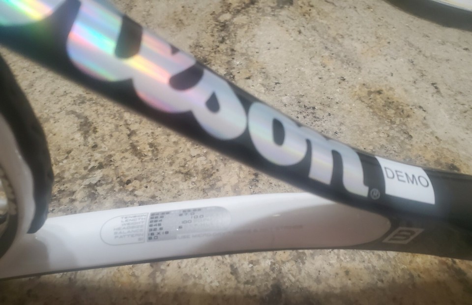 Wilson ncode six-two 100 1/2 (4) 16 x 19 n code strung demo racket $249 ...