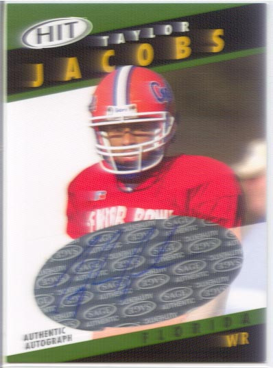 taylor jacobs rc rookie draft auto autograph florida gators uf college ...