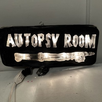 VTG. Halloween Autopsy Room Sign. Plastic Light Up. | eBay