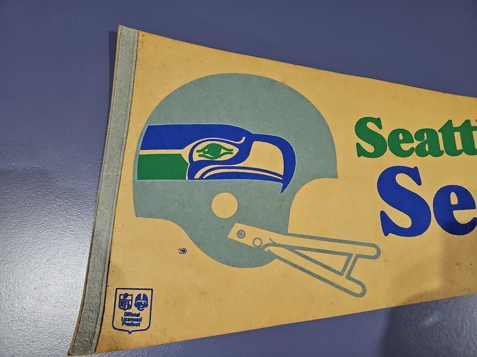 Vintage 1970's NFL Seattle Seahawks 2-bar Helmet Pennant | eBay