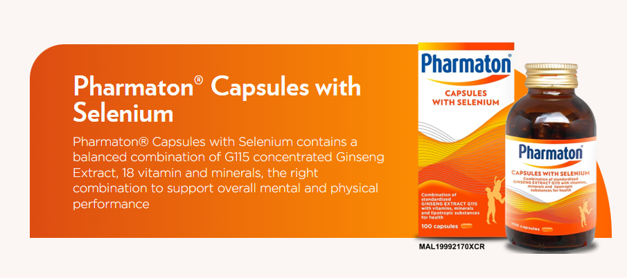 1x PHARMATON with Ginseng G115 (100 Tablets) Ginseng & Selenium Energy ...